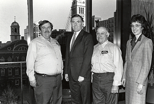Mayor Raymond L. Flynn with EDIC Director Marilyn Swartz-Lloyd and two ...