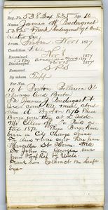 Tewksbury Almshouse Intake Record: Pendergrast, Frank - Digital ...