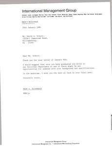 Letter from Mark H. McCormack to David A. Schorr - Digital Commonwealth