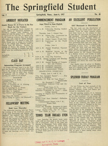 The Springfield Student (vol. 7, no. 30), June 6, 1917 - Digital ...