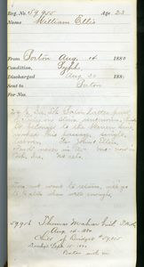 Tewksbury Almshouse Intake Record: Mahar, Thomas - Digital Commonwealth