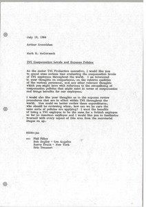 Memorandum from Mark H. McCormack to Arthur Rosenblum - Digital ...