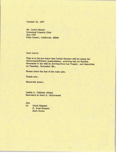 Letter from Judy A. Chilcote to Larry Spicer - Digital Commonwealth