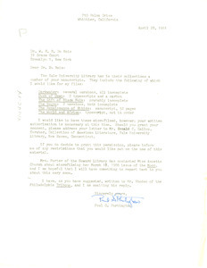 Letter from Paul Partington to W. E. B. Du Bois - Digital Commonwealth
