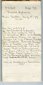 Tewksbury Almshouse Intake Record: Splaine, David - Digital Commonwealth