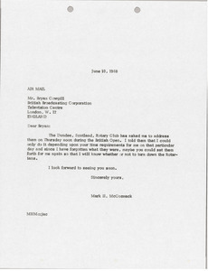 Letter from Mark H. McCormack to Bryan Cowgill - Digital Commonwealth