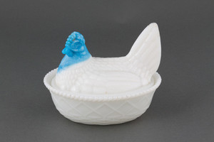 Chicken-Shaped Butter Dish - Digital Commonwealth