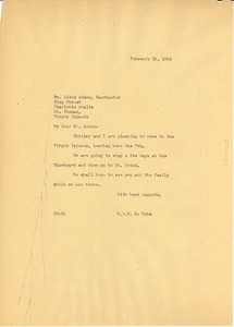 Letter from W. E. B. Du Bois to Alton Adams - Digital Commonwealth