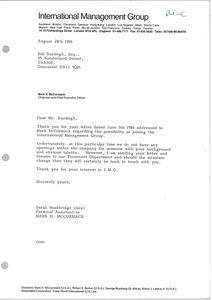 Letter from Sarah Wooldridge to Bill Burleigh - Digital Commonwealth