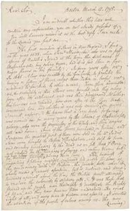 Letter from Thomas Pemberton to Jeremy Belknap, 12 March 1795 - Digital ...