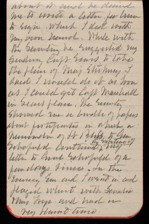Thomas Lincoln Casey Notebook, January 1890-February 1890, 56, about it ...