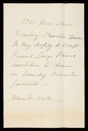 [Redfield] Proctor to Thomas Lincoln Casey, November 6, 1889 - Digital ...