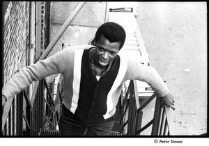 Chambers Brothers: George Chambers climbing up a fire escape - Digital ...