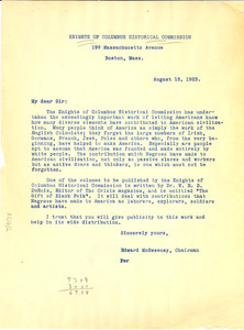 Letter from Edward F. McSweeney to unidentified correspondent - Digital ...