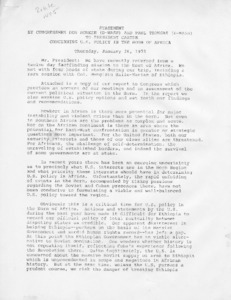 Statement by congressmen Don Bonker (D-Wash) and Paul Tsongas (D-Mass ...