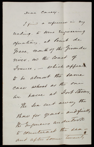 Major [George] W. Mendell to Thomas Lincoln Casey, December 30, 1875 ...