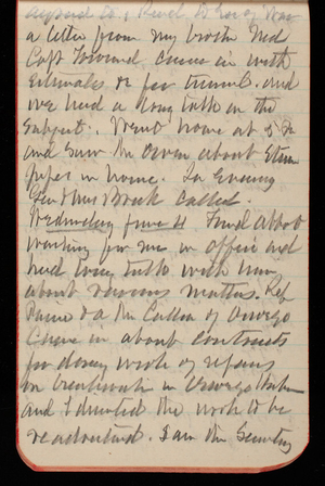 Thomas Lincoln Casey Notebook, April 1890-June 1890, 64, agreed to ...