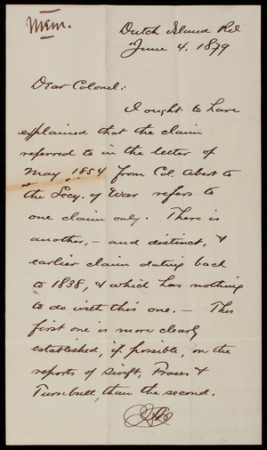 Captain J. A. Judson to Thomas Lincoln Casey, June 4, 1879 - Digital ...