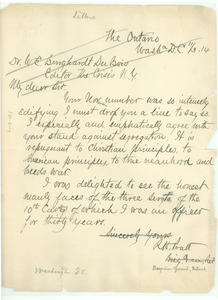 Letter from R. H. Pratt to W. E. B. Du Bois - Digital Commonwealth