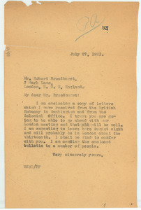 Letter from W. E. B. Du Bois to Robert Broadhurst - Digital Commonwealth