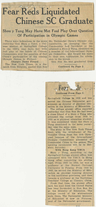 Newspaper article regarding Gunsun Hoh and Shou Yi Tung, ca. 1952 ...