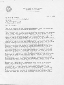 Letter to Glenn M. Feldman from M. Rupert Cutler concerning the ...
