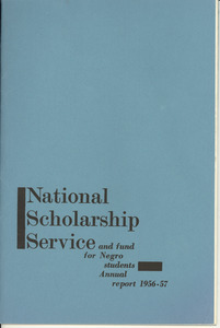 National Scholarship Service and Fund for Negro Students - Digital ...