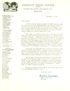 Circular letter from American Nobel Center - Digital Commonwealth