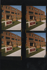 A contact sheet with images of the Front entrance of Blake Hall ...