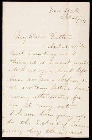 Edward Pearce Casey to Thomas Lincoln Casey, October 12, 1884 - Digital ...
