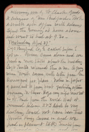 Thomas Lincoln Casey Notebook, March 1892-June 1892, 51, allowing use ...