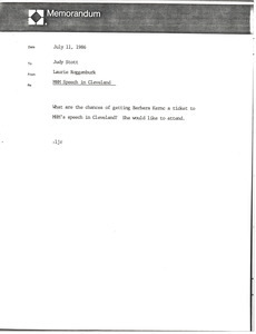 Memorandum from Laurie Roggenburk to Judy Stott - Digital Commonwealth