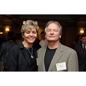 Jonathan Gbur and a guest attending NU at the Pops - Digital Commonwealth