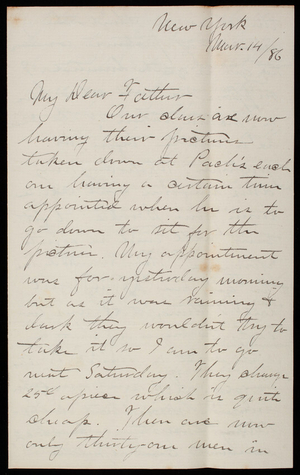 Edward Pearce Casey to Thomas Lincoln Casey, March 14, 1886 - Digital ...