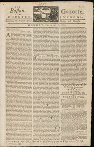 The Boston-Gazette, and Country Journal, 6 February 1769 - Digital ...