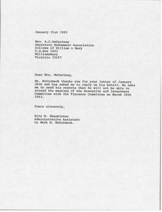 Letter from Rita M. Shackleton to A. C. McCartney - Digital Commonwealth
