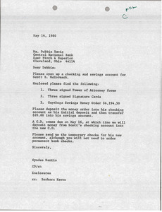 Letter from Cyndee Dantio to Debbie Davis - Digital Commonwealth