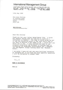 Letter from Mark H. McCormack to Lynn Collins - Digital Commonwealth