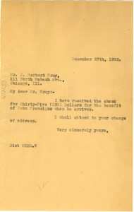 Letter from W. E. B. Du Bois to J. Herbert Gray - Digital Commonwealth