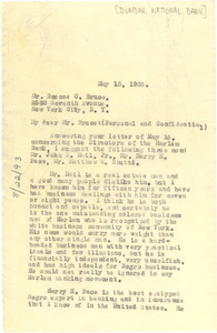 Letter from W. E. B. Du Bois to Roscoe Conkling Bruce - Digital ...
