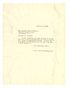 Letter from Crisis to Charles Edward Russell - Digital Commonwealth