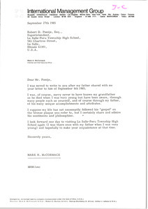 Letter from Mark H. McCormack to Robert D. Pomije - Digital Commonwealth
