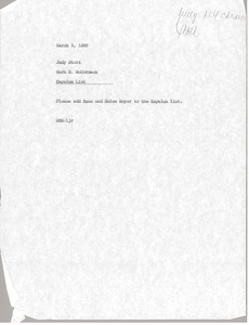 Memorandum from Mark H. McCormack to Judy Stott - Digital Commonwealth