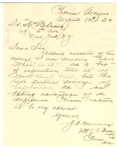 Letter from Daisy Wilson to J. A. Merriman - Digital Commonwealth