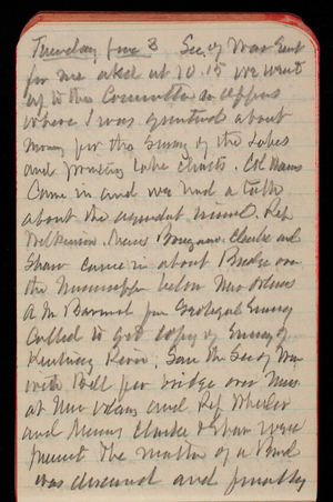 Thomas Lincoln Casey Notebook, April 1890-June 1890, 63, Thursday June ...