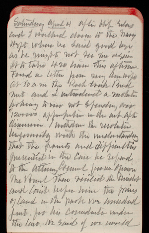 Thomas Lincoln Casey Notebook, February 1890-May 1891, 53, Saturday ...