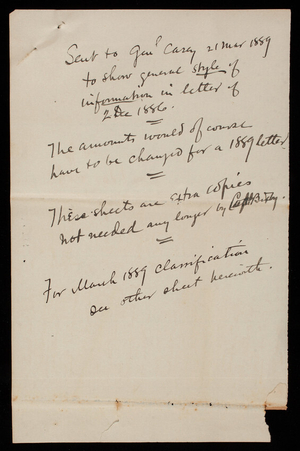 William H. Bixby to Thomas Lincoln Casey, March 21, 1889 - Digital ...