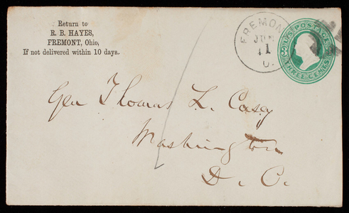 Rutherford B. Hayes to Thomas Lincoln Casey, June 10, 1881 - Digital ...