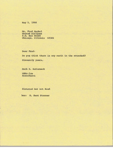 Letter from Mark H. McCormack to Fred Heckel - Digital Commonwealth