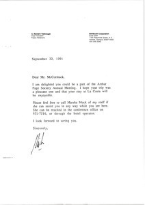 Letter from C. Richard Yarbrough to Mark H. McCormack - Digital ...